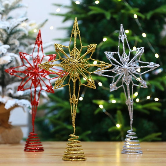 HONMEET Unique Lightweight Star Tree Topper Iron Ornament for Holiday ...