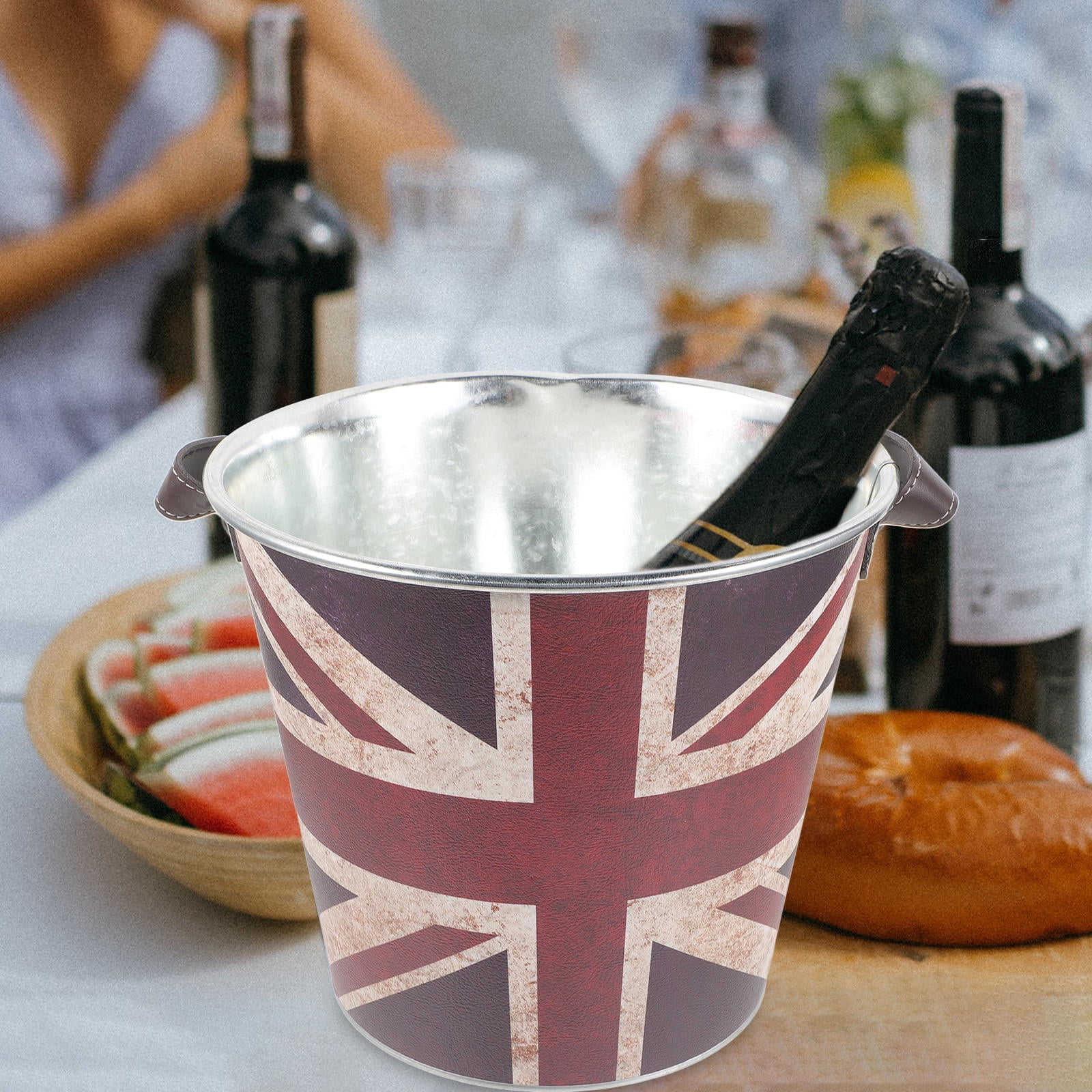 HONMEET 5Pack Multi Color Round Edges Smooth Appearance Ice Bucket For Beverage Holding Retro ...