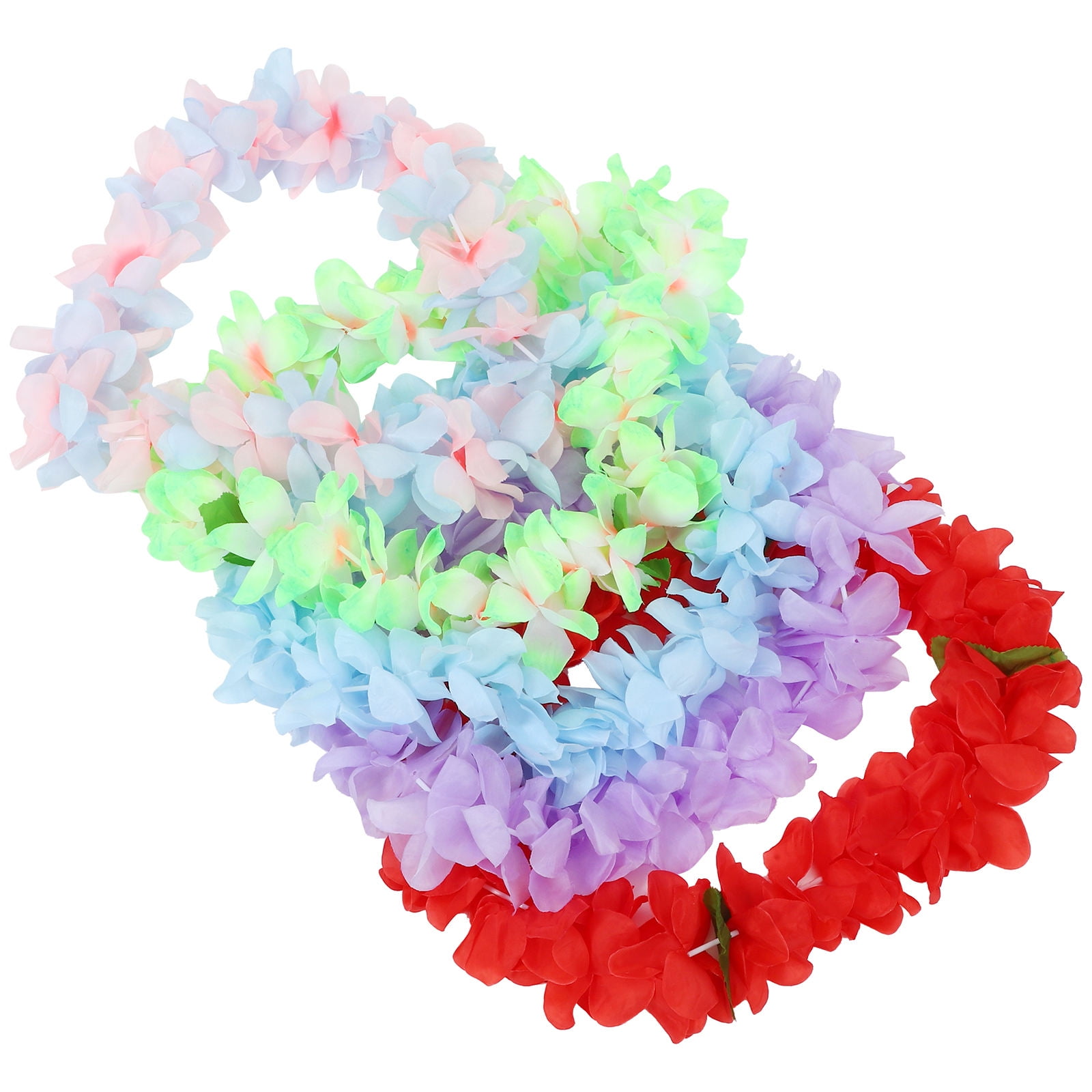 HONMEET 5Pcs Circular Hawaiian Flower Wreath Tropical Beach Theme ...