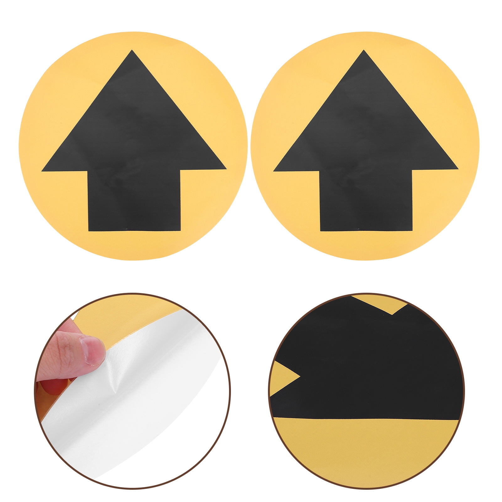 HONMEET Hospital Arrow Safety Signs Directional Guidance Yellow 5Pack ...