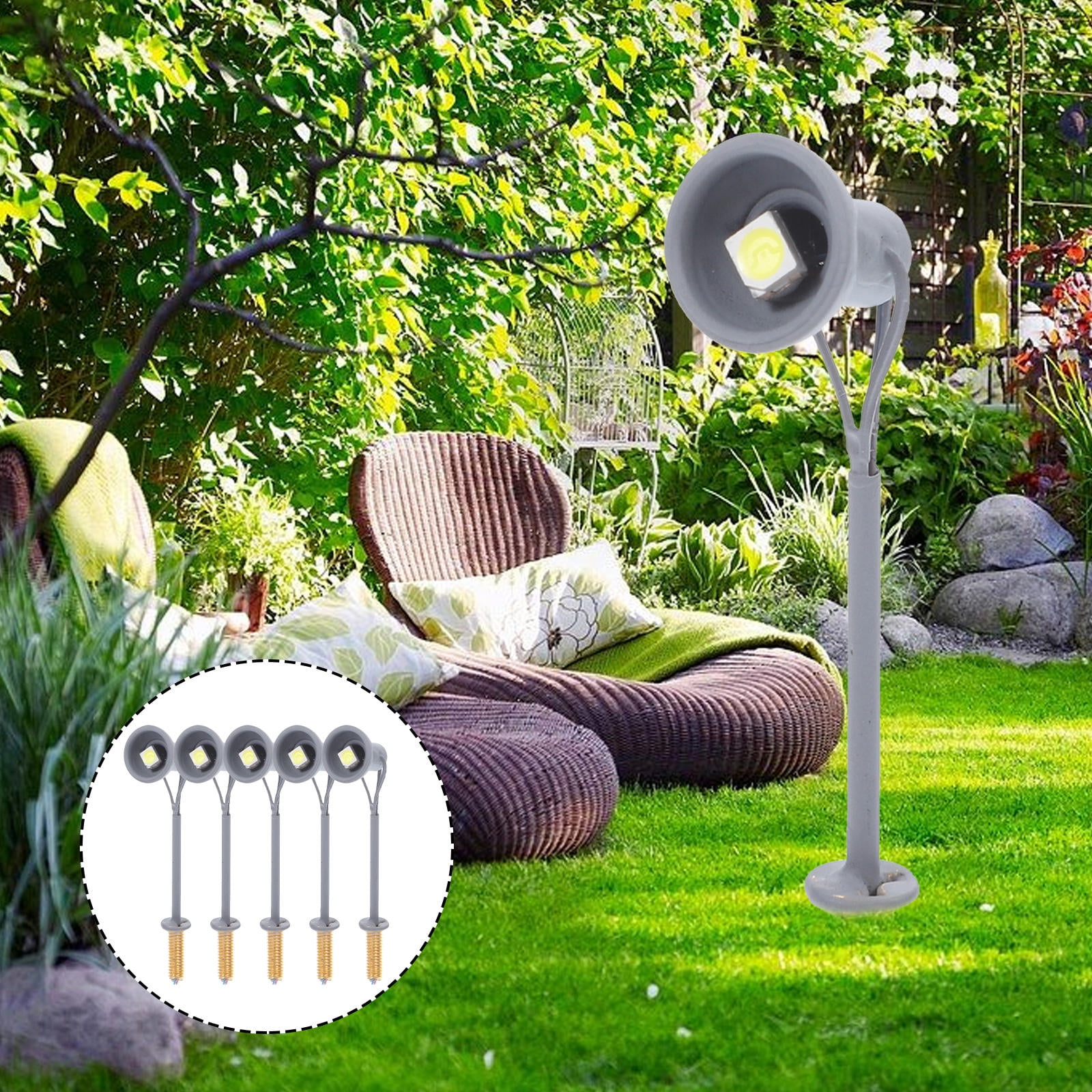 HONMEET Miniature Landscape Light Mini Reflector Lamp Metal 5Set ...