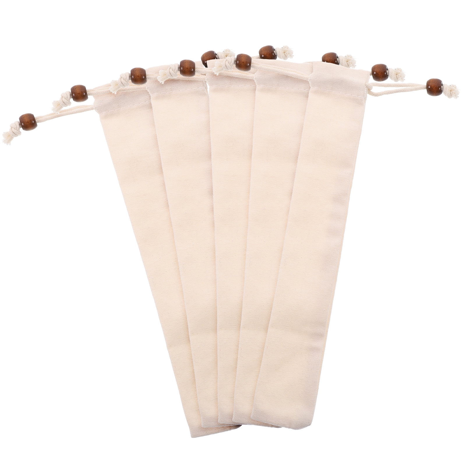 HONMEET 5pcs White Cloth Bags for Cutlery Storage Simple Open Design ...