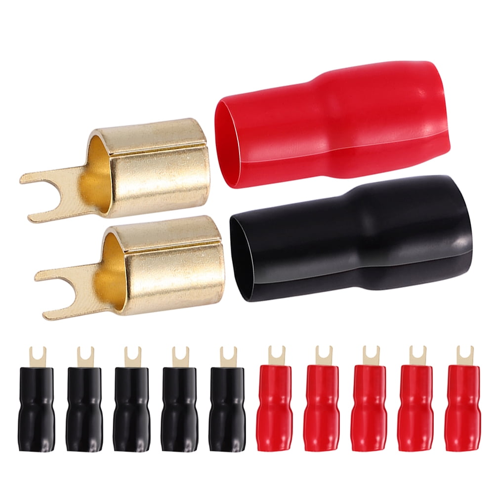 HONMEET 6 Pairs Electrical Crimps Speaker Connectors Car Audio Black ...