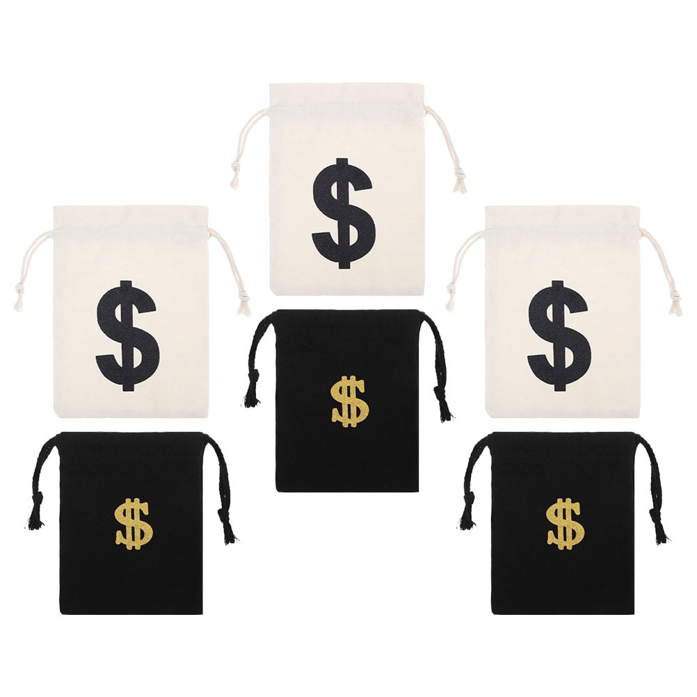 HONMEET 6Pcs Assorted Color Sign Drawstring Money Storage Bag for Party ...
