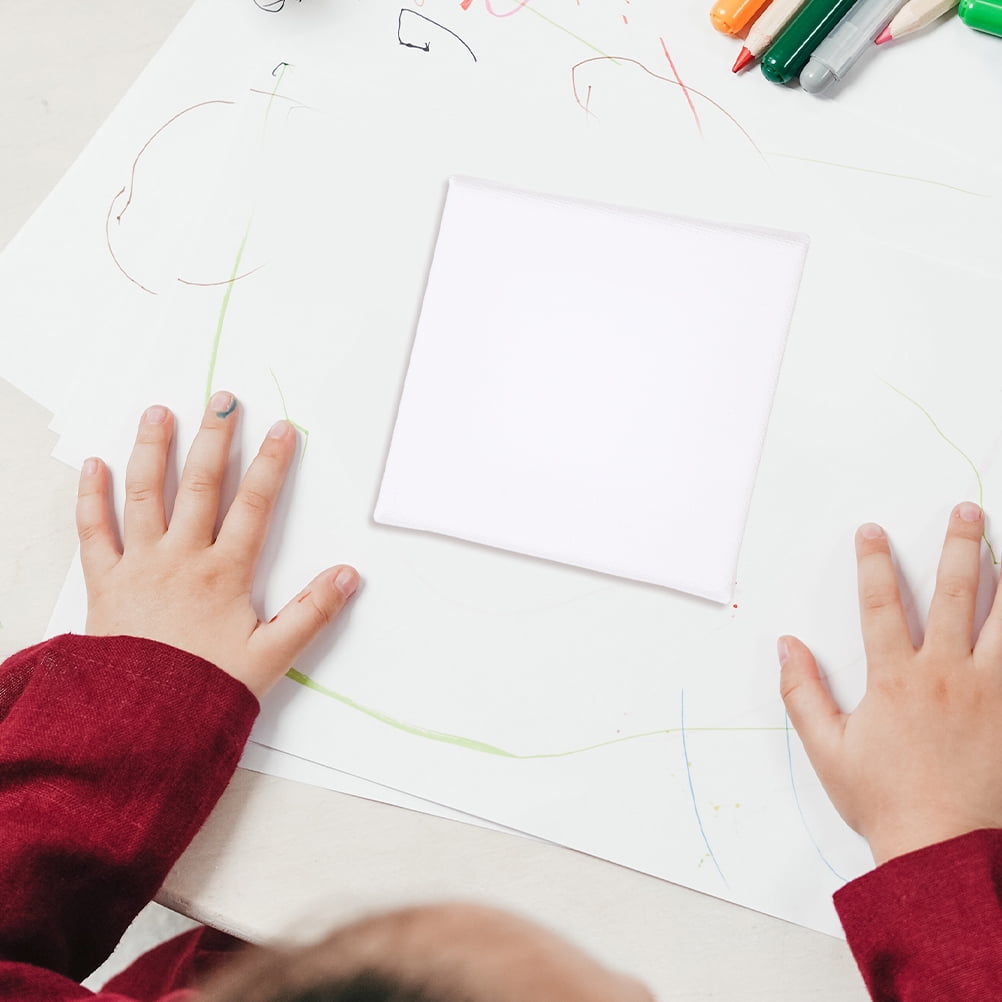 HONMEET 6Pcs Blank Canvases for Painting Bulk Artists 3.9In Square Wood ...