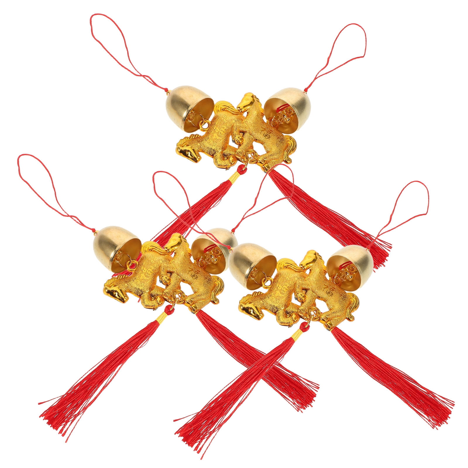 HONMEET Horse Blessing Bells Wind Chimes, Multi-Color Alloy Decor Set ...