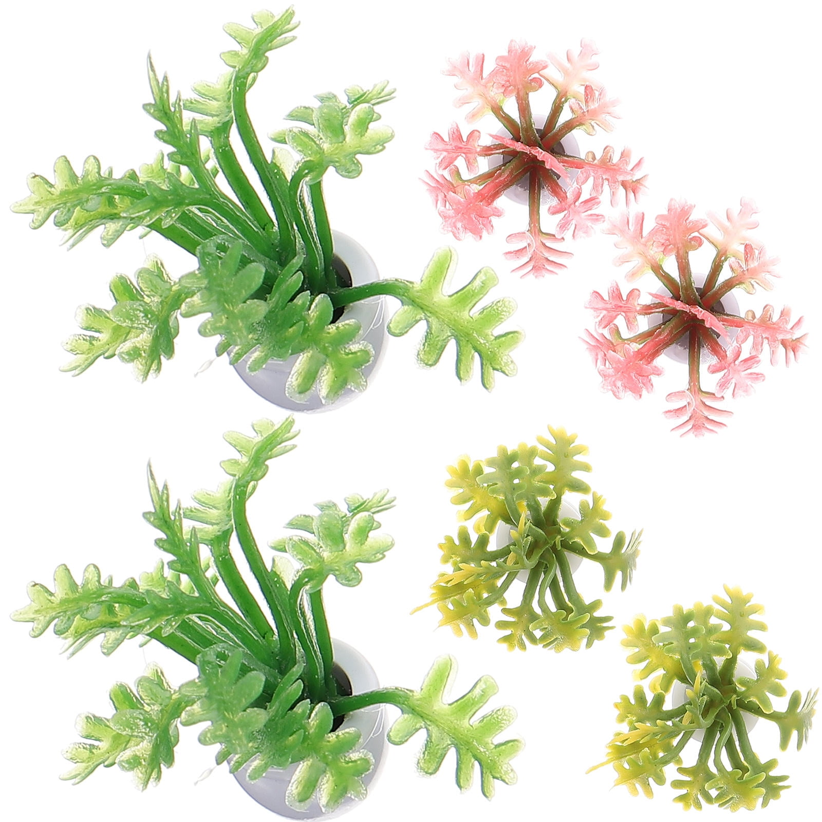 HONMEET Tiny Potted Plants Compact Size Decorative Miniature Indoor ...