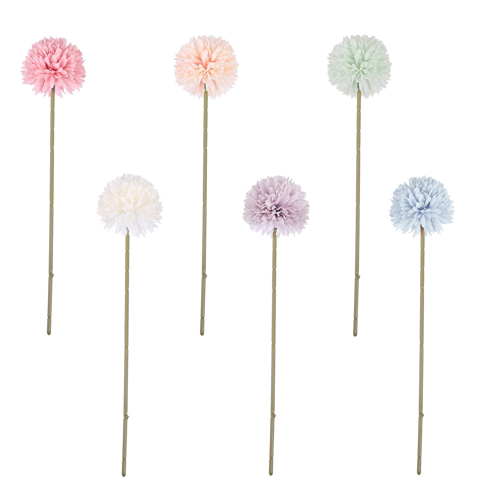 HONMEET 6PCS Fake Flowers for Interior Design Assorted Color Plastic ...