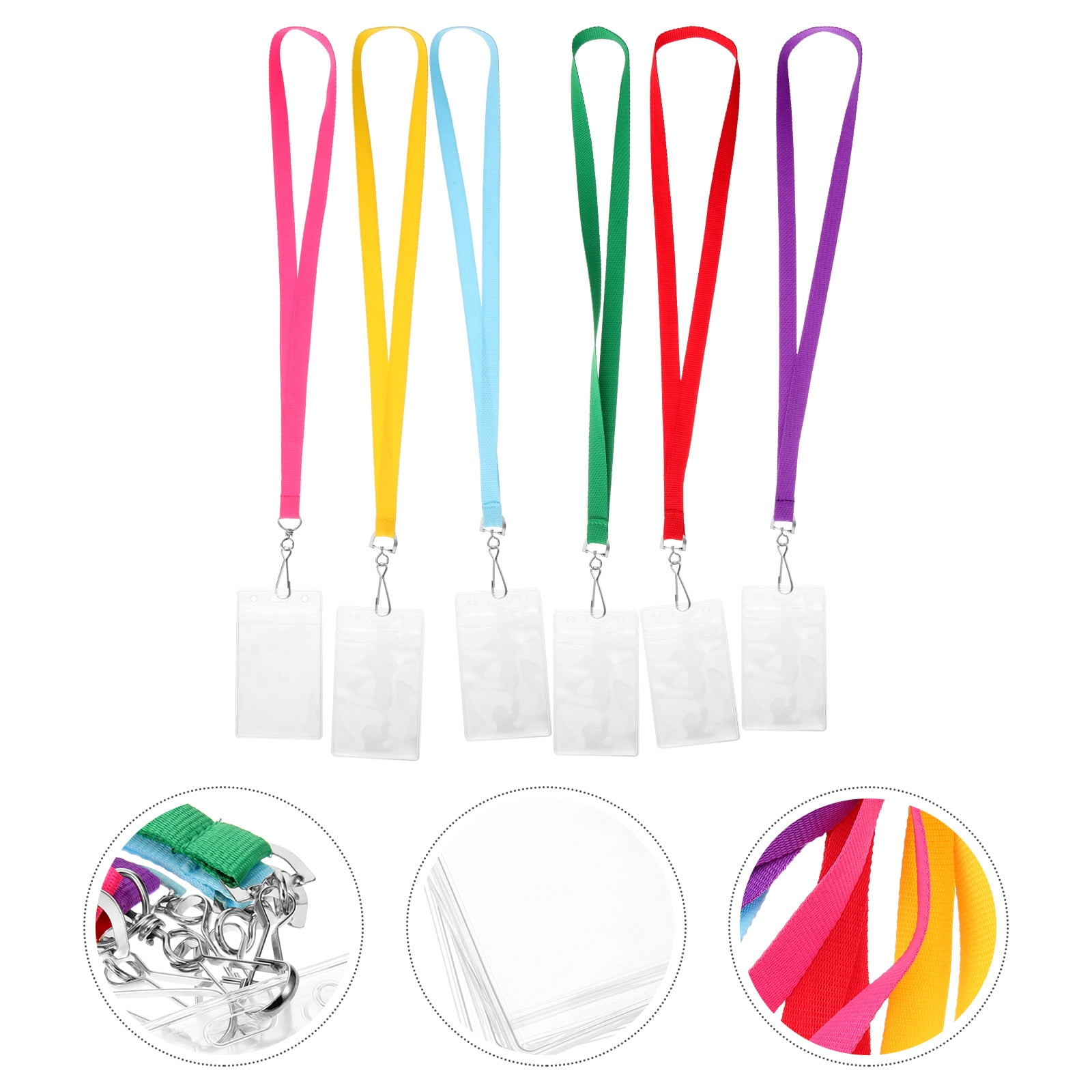 HONMEET Slim Lightweight ID Badge Protector 6Pcs for Daily Use Office ...