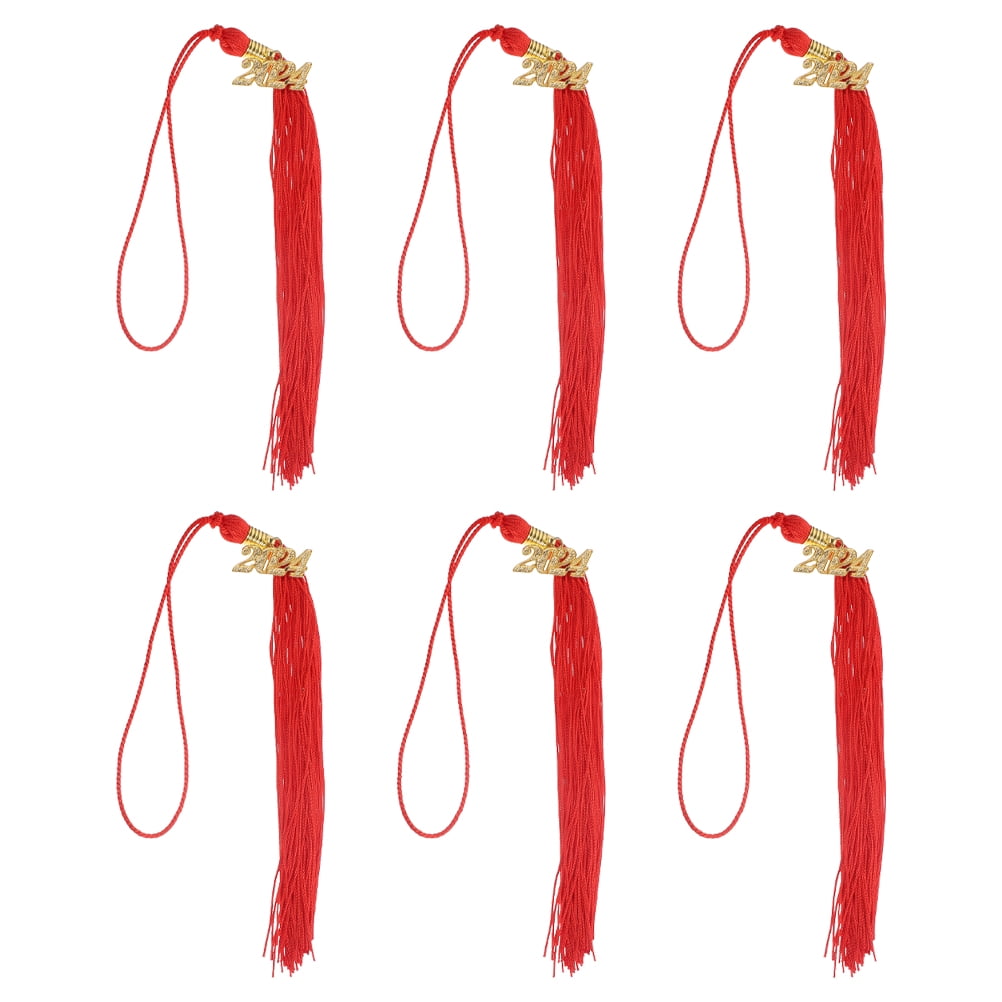 HONMEET 6Pcs Red Memorial Photo Charms for Graduation Caps with Elegant ...