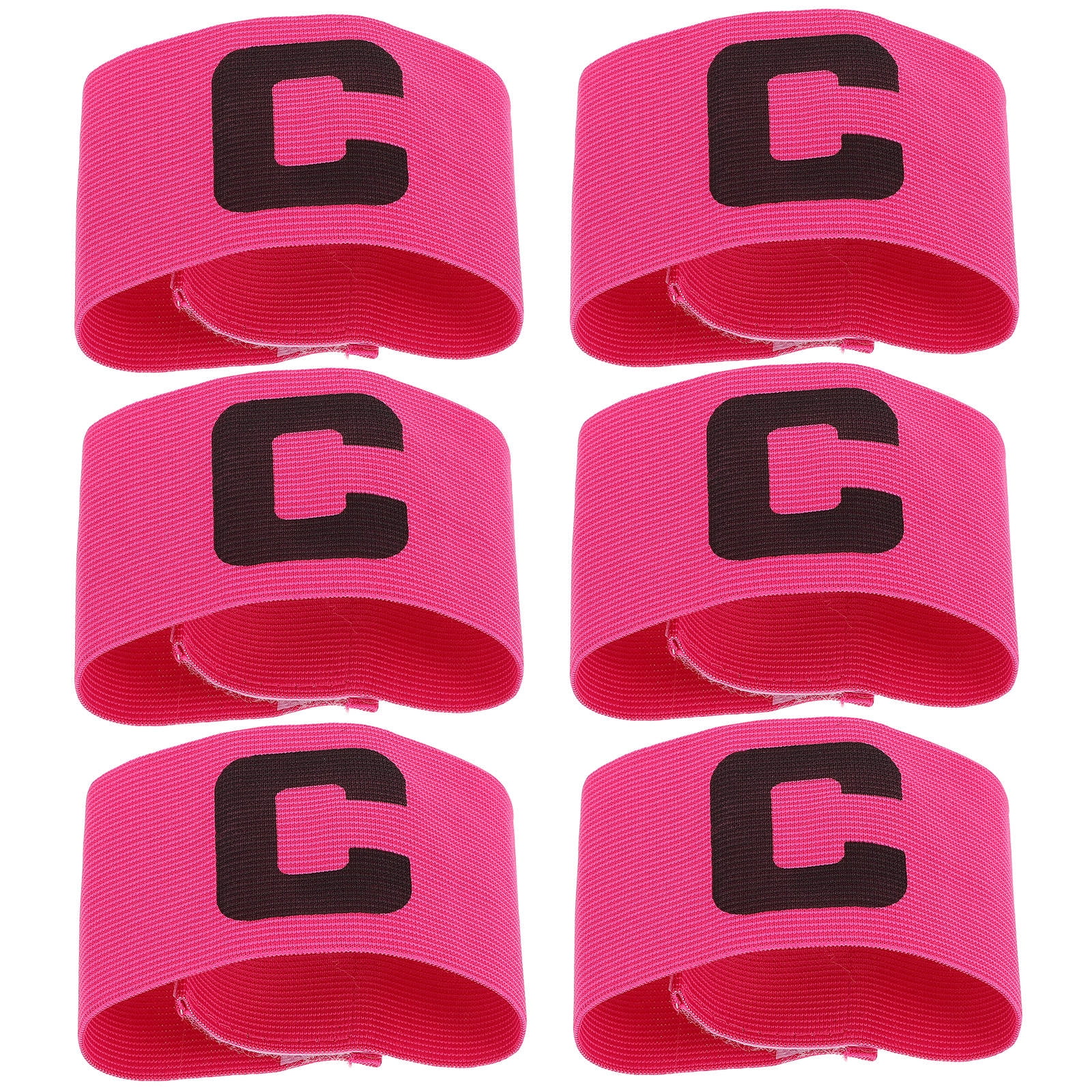 HONMEET 6Pcs Soccer Captain Armbands Nylon C-Shaped Adjustable Arm ...