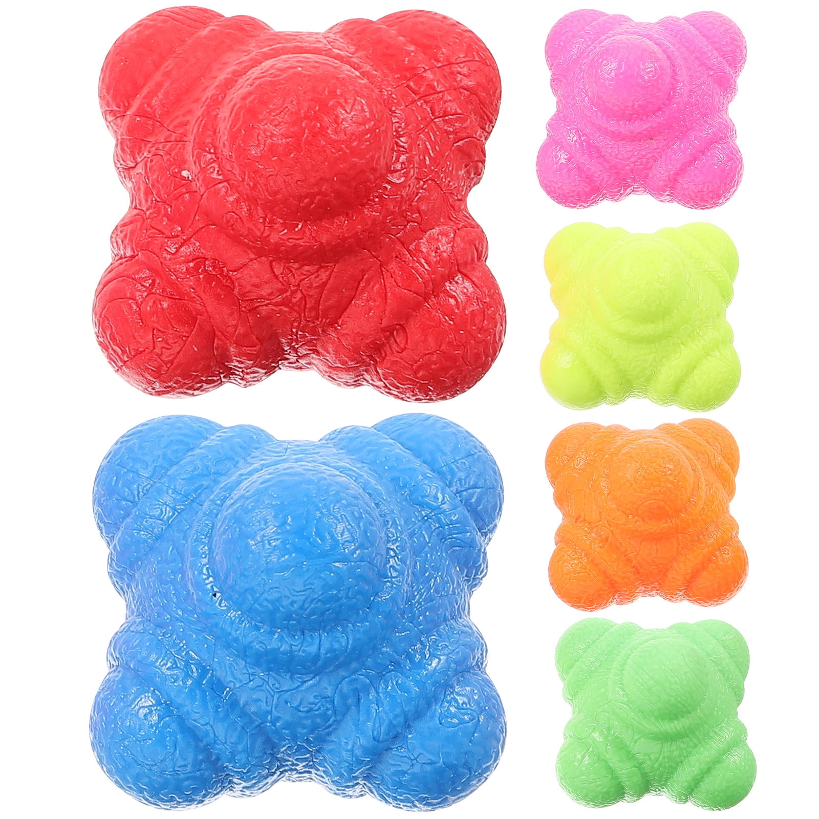 HONMEET 6Pcs Tpr Agility Balls Hexagonal For Reaction Trainer ...
