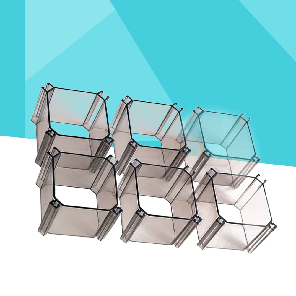 HONMEET 6Set Black Plastic Dividers for Storage Bins Multi Compartment ...