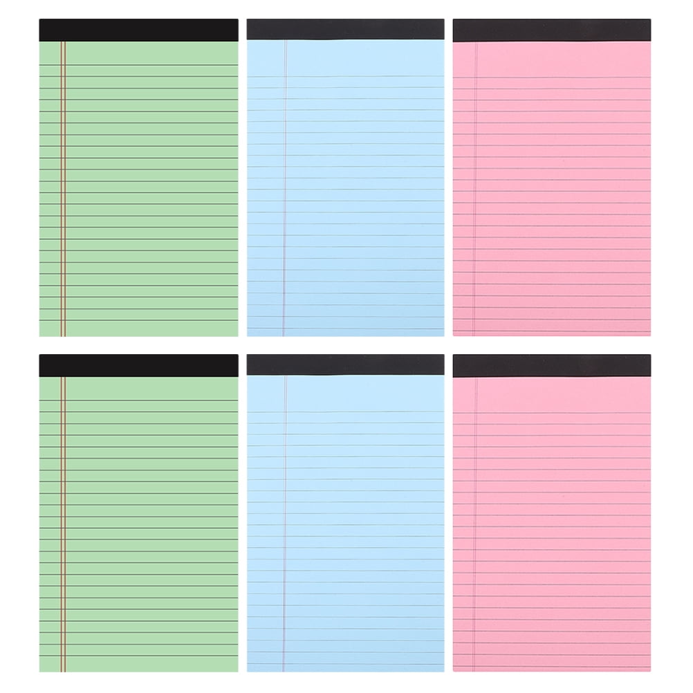 HONMEET 6pcs Lined Notebook Tearable Memo Pad Blue Note Taking for ...