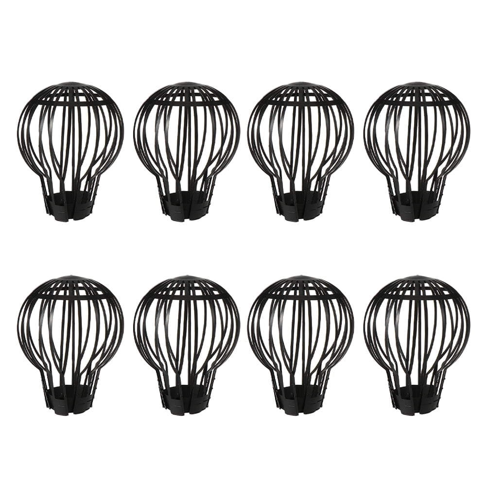 HONMEET 8 Pcs Black Plastic Gutter Guards Block Leaves Debris Roof ...