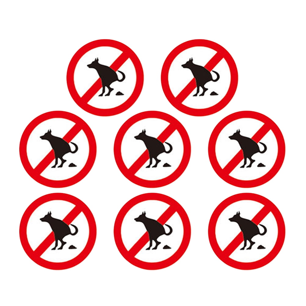 HONMEET 8Pcs No Sign No Pooping Stickers For General Users In Garden ...