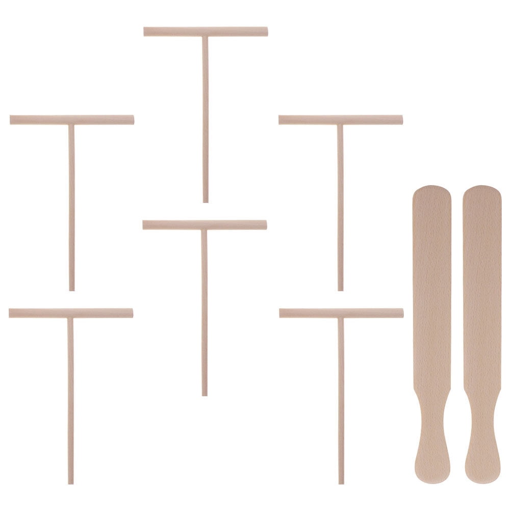 HONMEET Crepe Spreader Tool Bamboo 8Pcs Co-Workers Food Preparation ...
