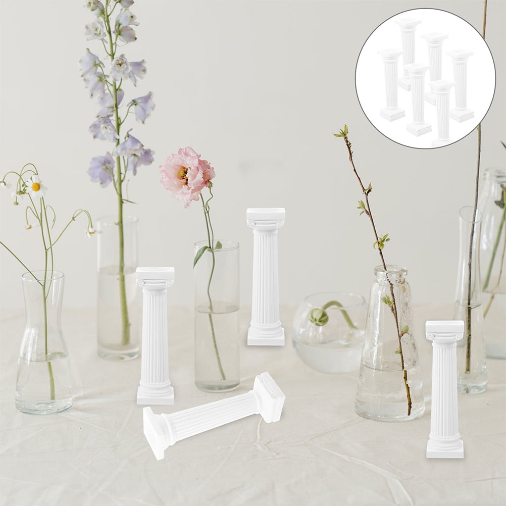 HONMEET Cake Pillars Roman Pillar White Plastic 8Pcs - Walmart.com