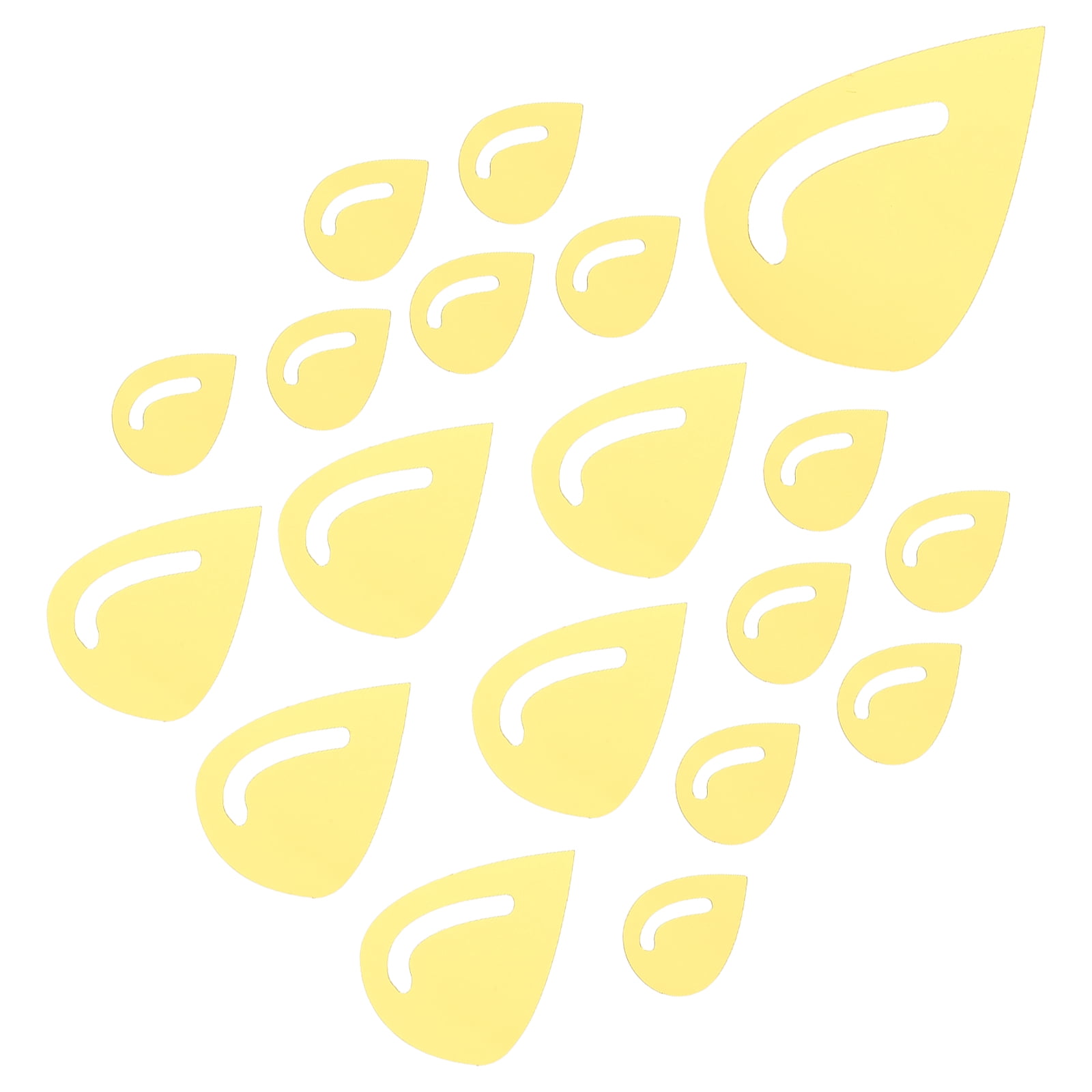HONMEET 20Pcs Golden Acrylic Wall Sticker Self Adhesive Water Drop ...