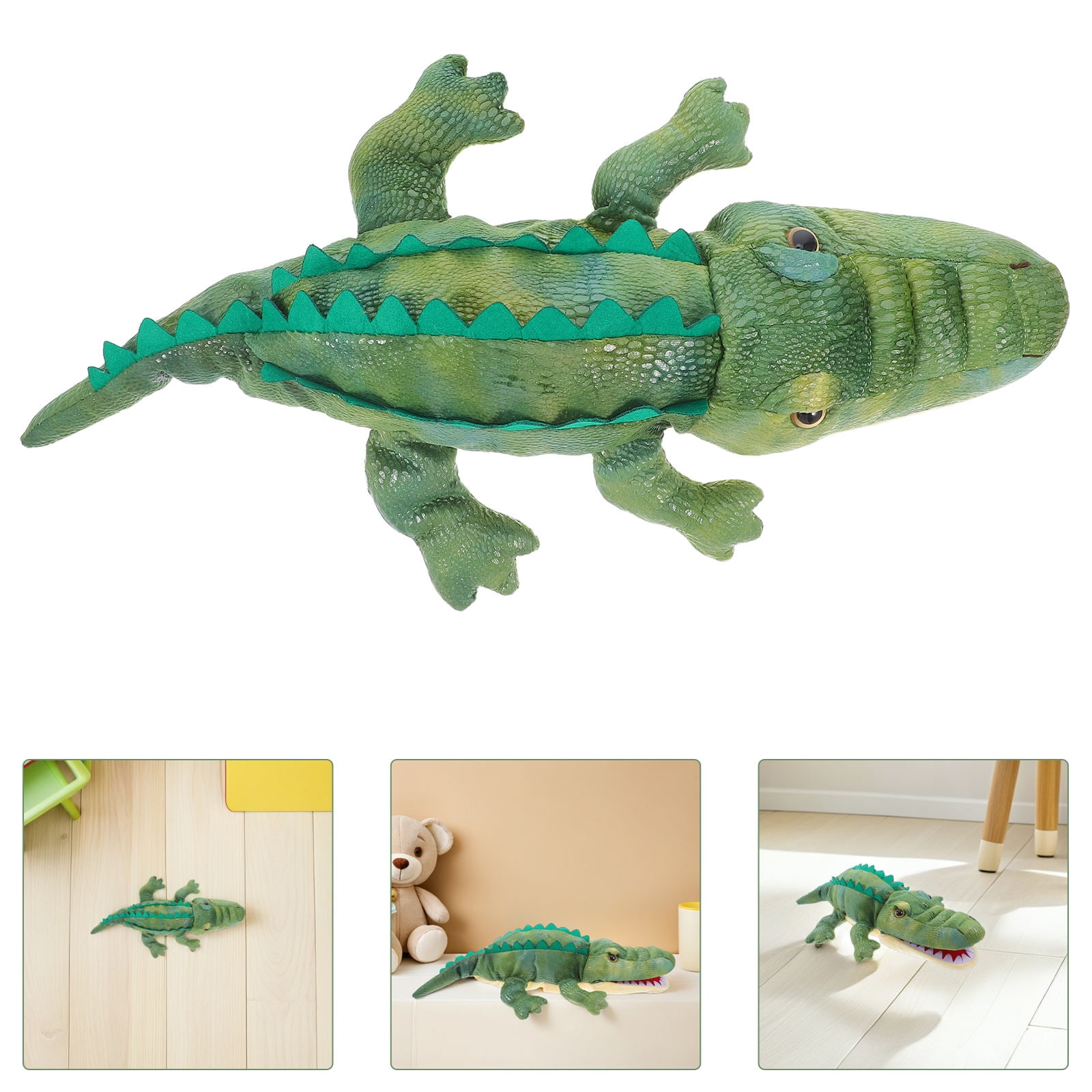 HONMEET Large Plush Alligator Hand Puppet with Realistic Mouth for Kids ...