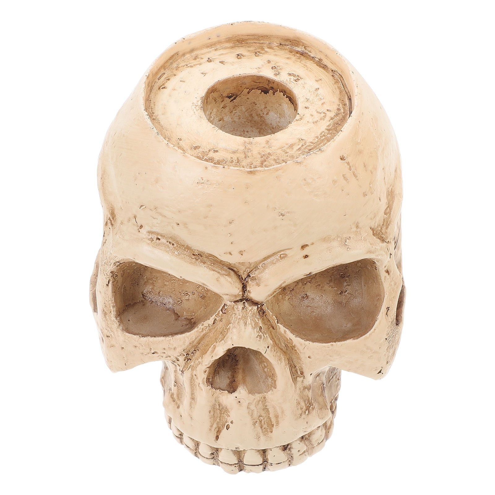 HONMEET Artware Skull Candlestick In Beige Color 1Pcs Ideal For Table ...