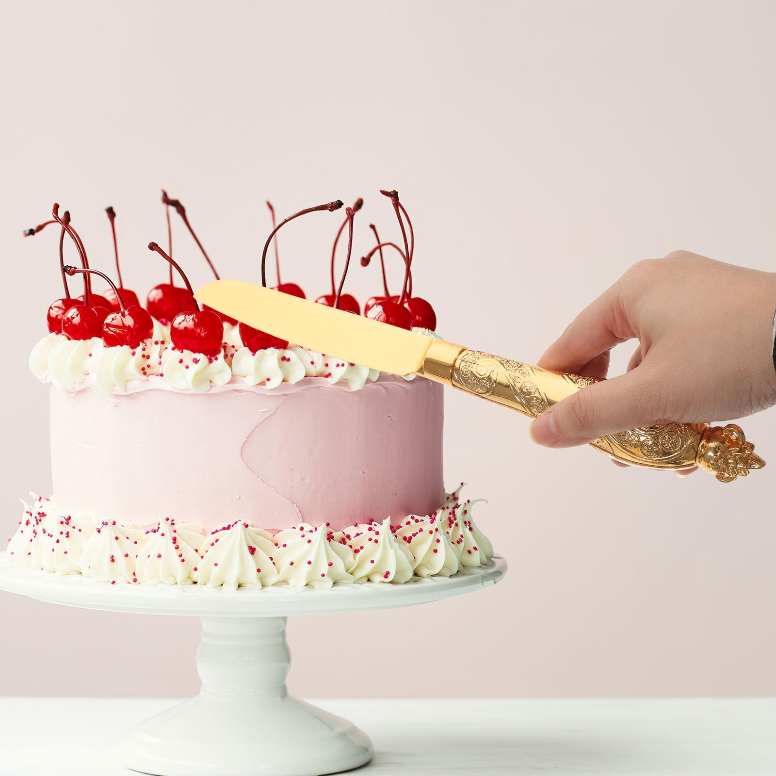 HONMEET Wedding Cake Server Set Cutting Baking Tools Golden Iron 1 Set ...