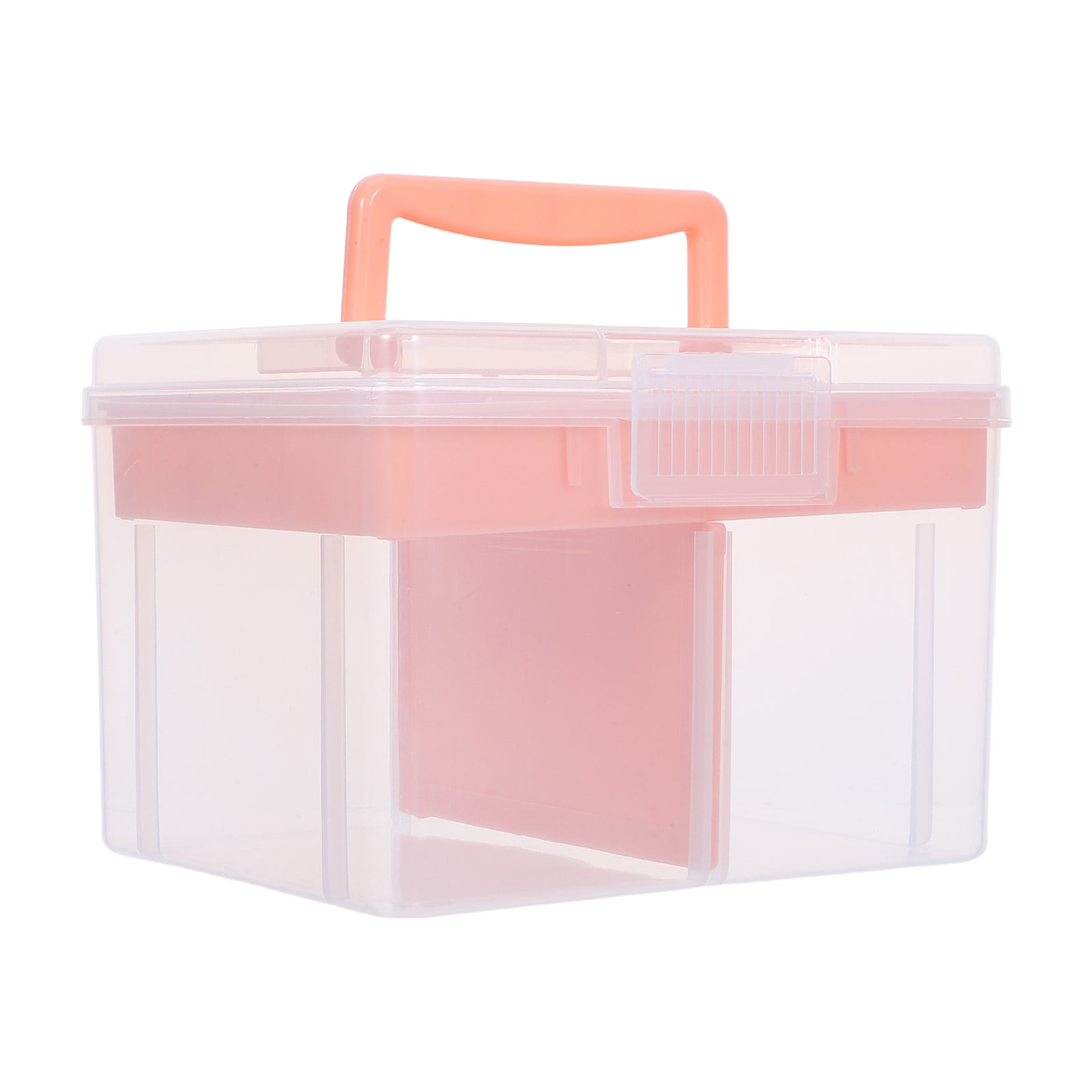 HONMEET Clear Plastic Storage Case with Removable Tray for Cosmetics ...