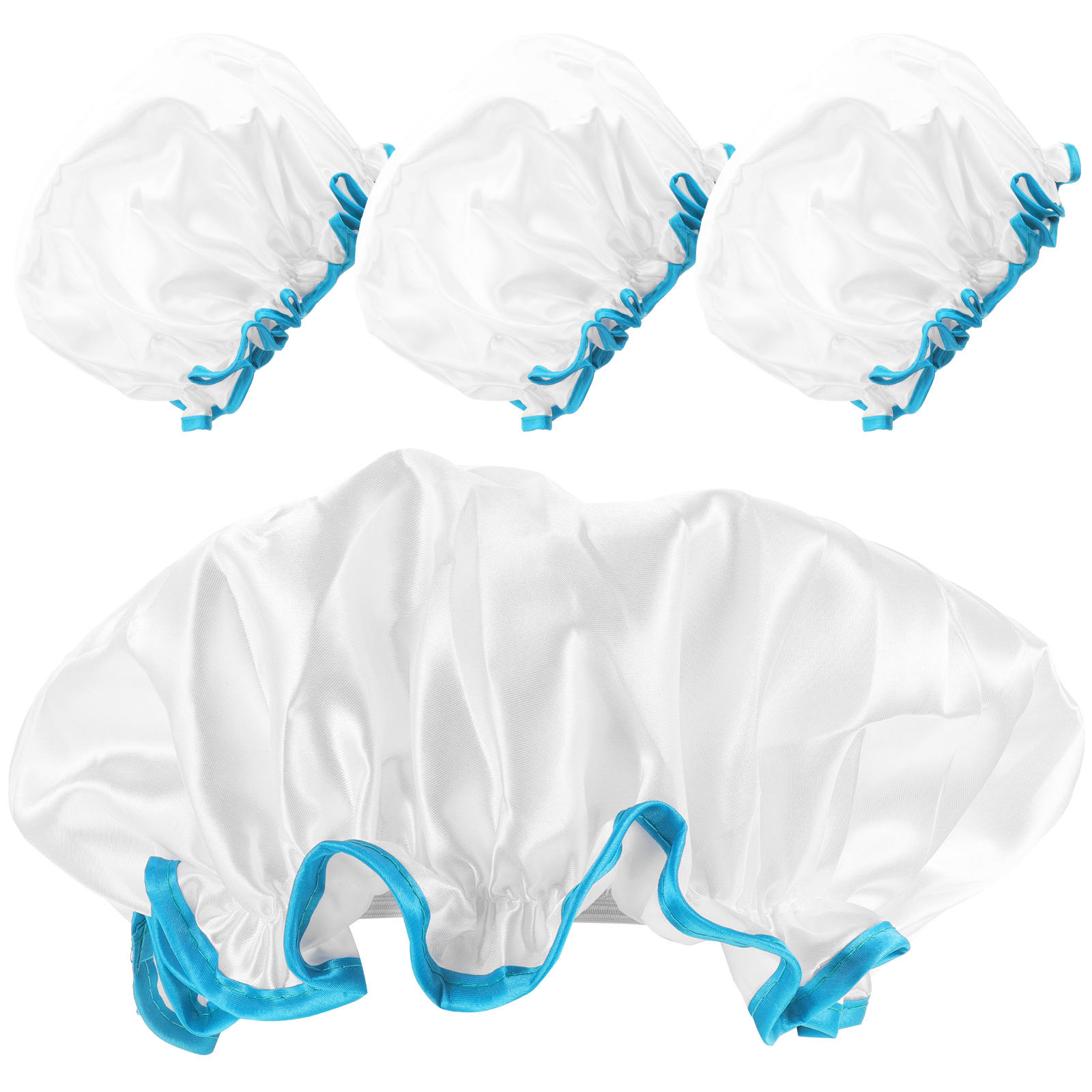 HONMEET Waterproof Reusable Hair Caps for Women Breathable Elastic ...