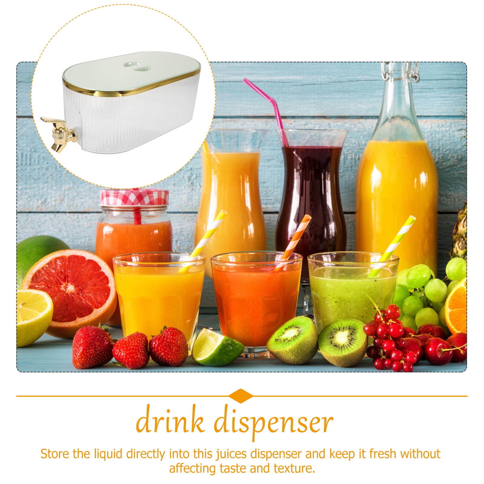 HONMEET Party Beverage Dispenser Water Dispenser Transparent 1Pack 12 ...