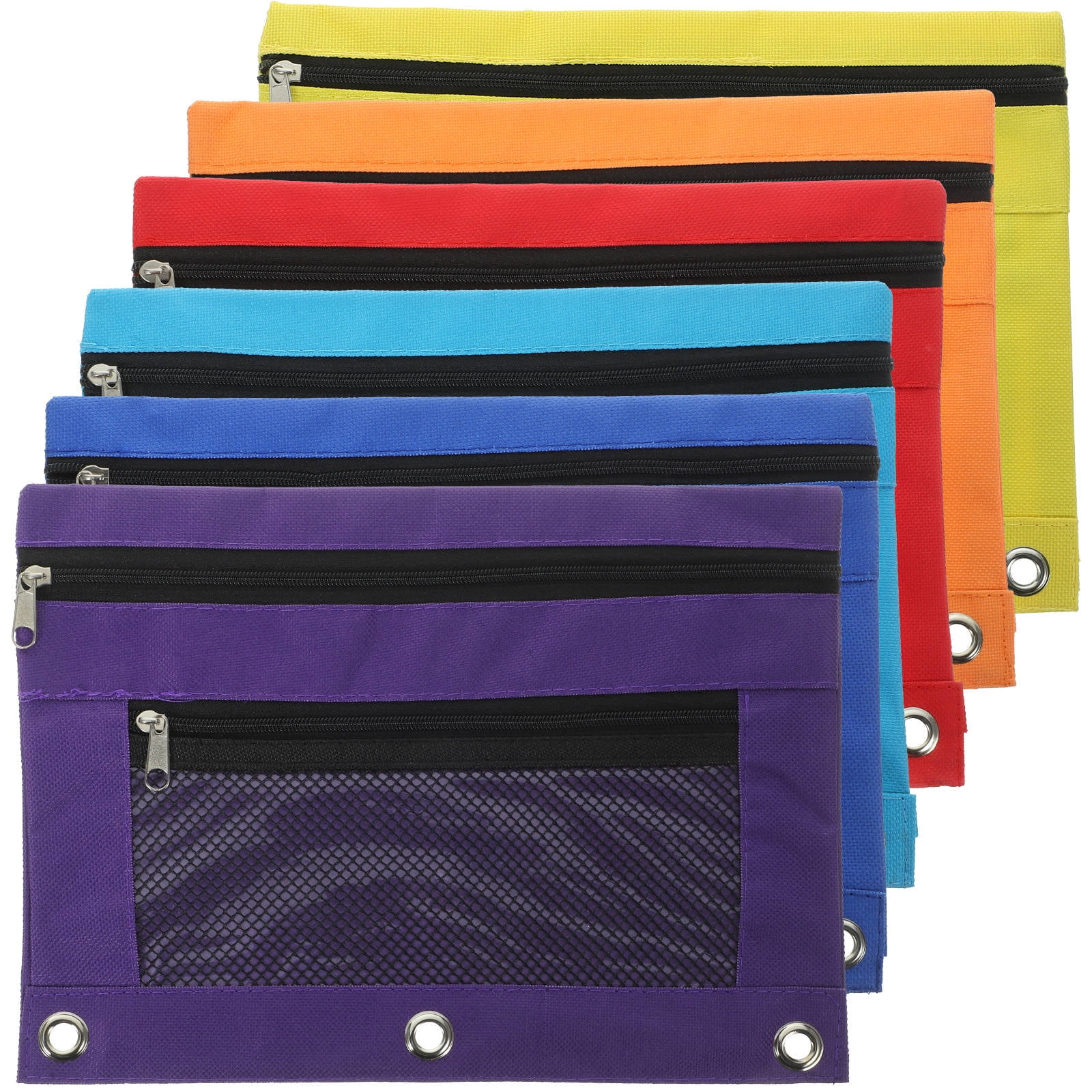 HONMEET Binder Pencil Pouch with Zipper for 3 Ring Binder Made of ...