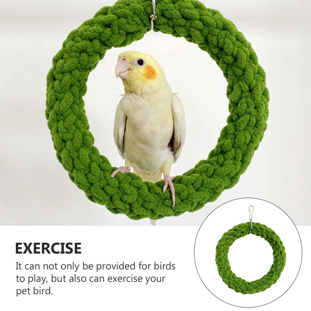 HONMEET Bird Lovers Choice 1Pack Parrot Toy Swing with Green Color for ...