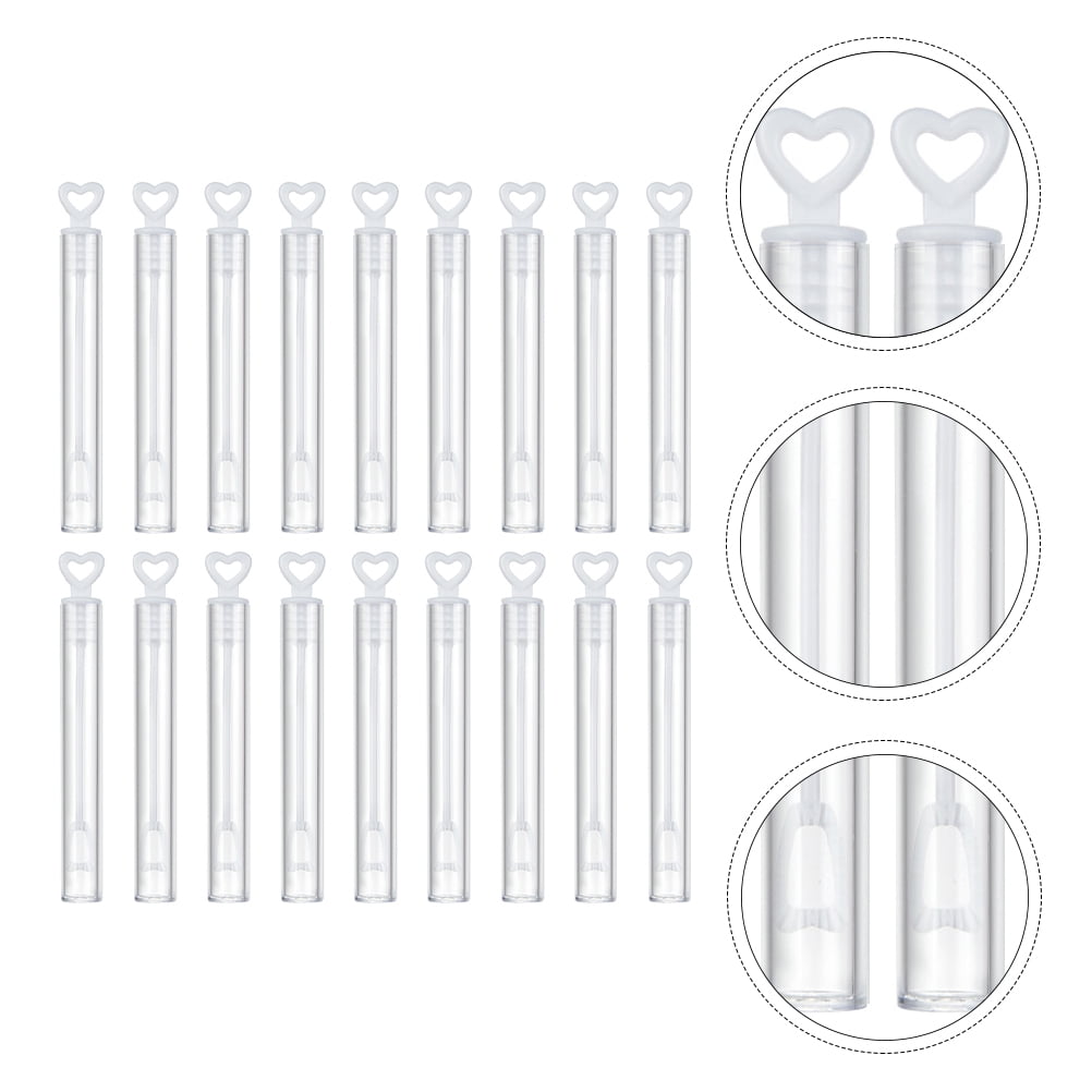 HONMEET Bulk Bubble Wands 50Set Transparent Plastic Bottles for Kids ...
