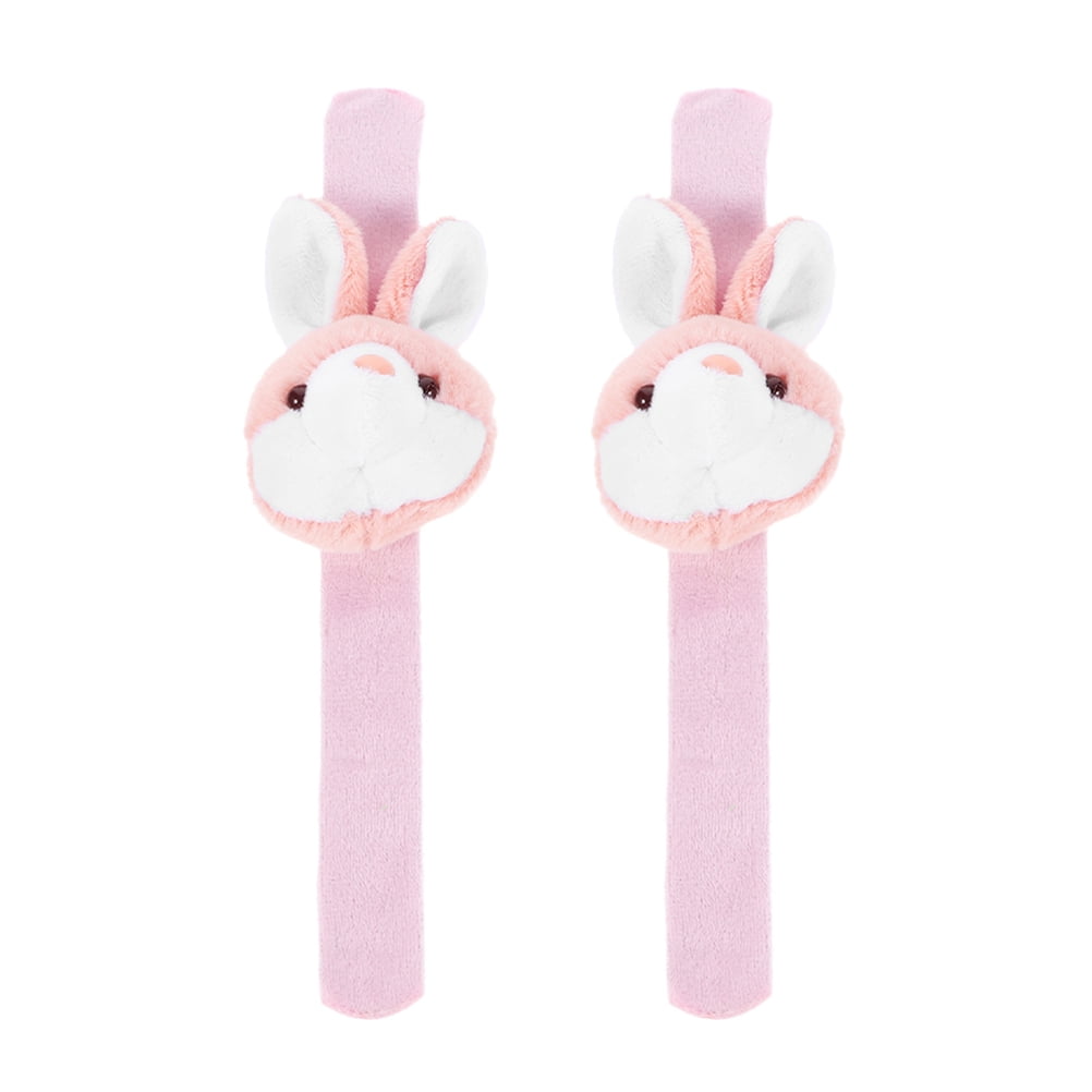 HONMEET Cartoon Style Pink Stuffed Slap Bracelets 2Pcs For Kids And ...