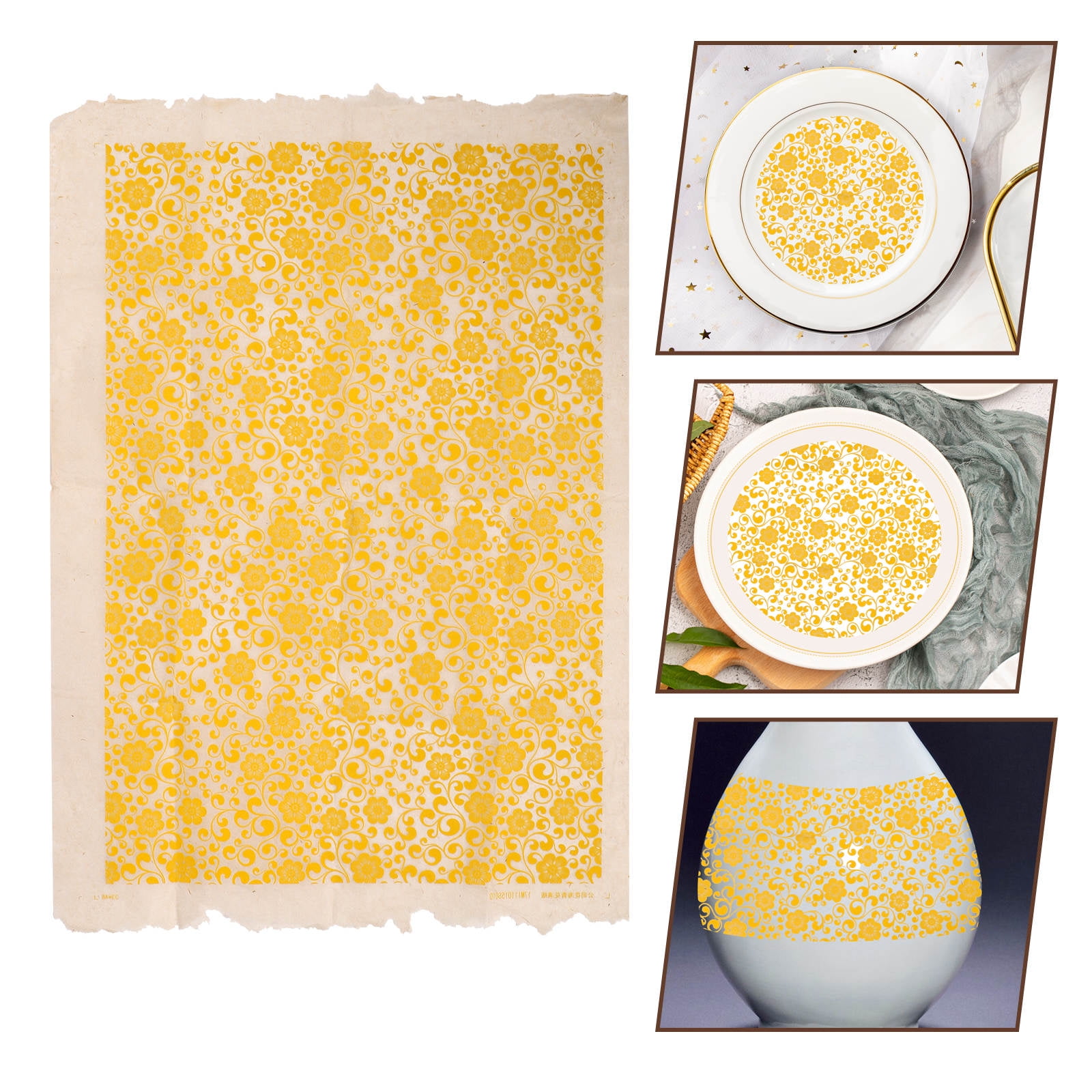 HONMEET Transfer Paper for Clay Ceramic Decal Paper Yellow 1 Sheet 20 ...