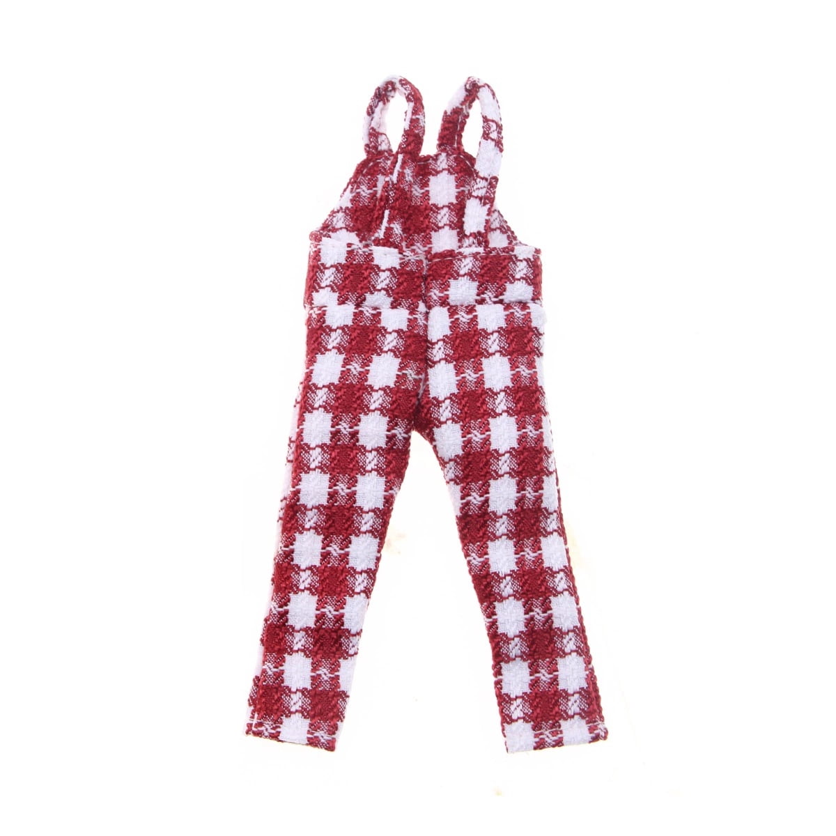 HONMEET Christmas Doll Outfit - Red Plaid Overalls with Suspenders ...