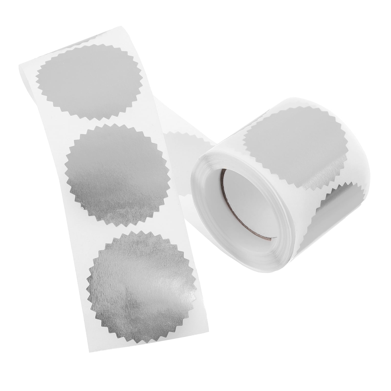 HONMEET Embossed Envelope Seals Stickers Silver 250Pcs 1.85In Circular ...
