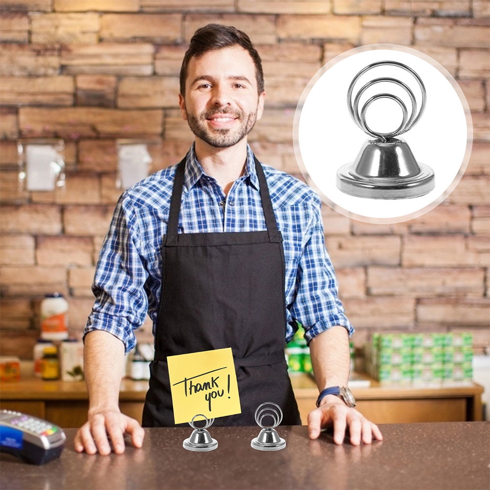 HONMEET 6Pcs Silver Metal Table Number Stands with Triple Clips for ...