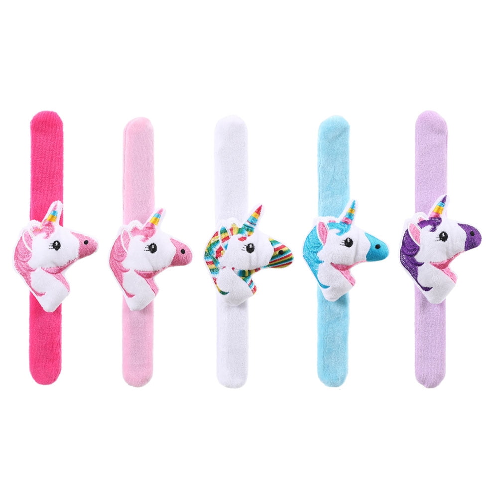 HONMEET Decorative Plush Slap Bracelets 5Pcs For Men Women And Children ...