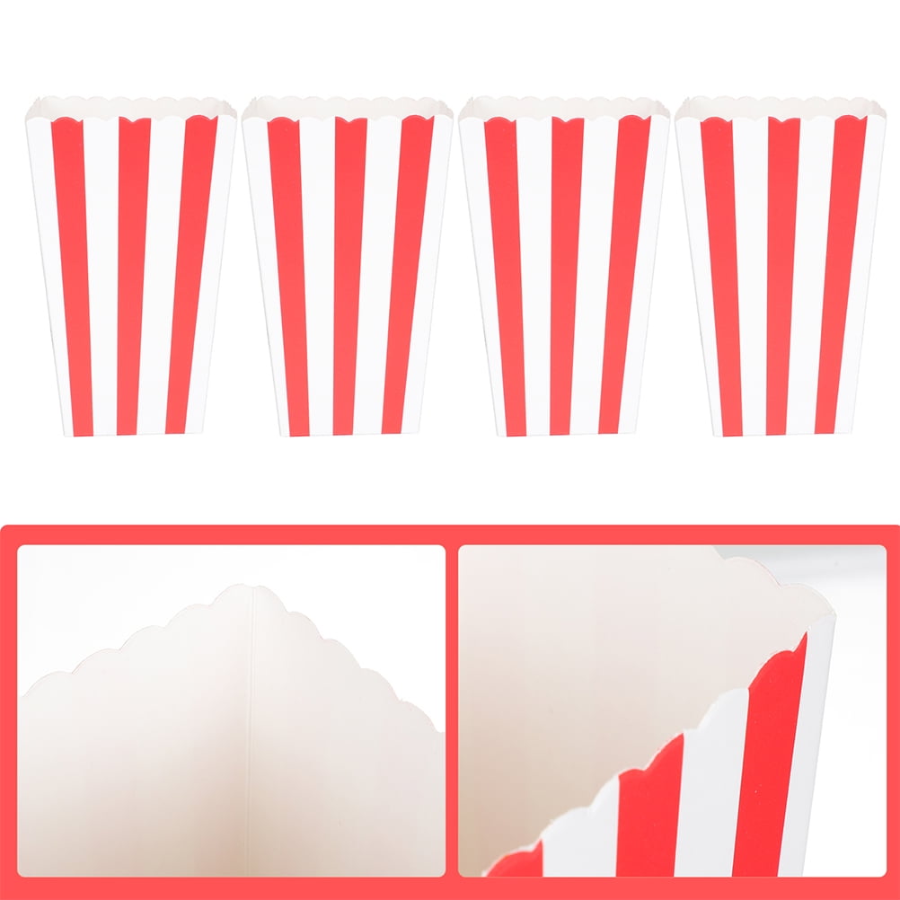 HONMEET Popcorn Buckets Disposable Popcorn Container Paper 50Set ...