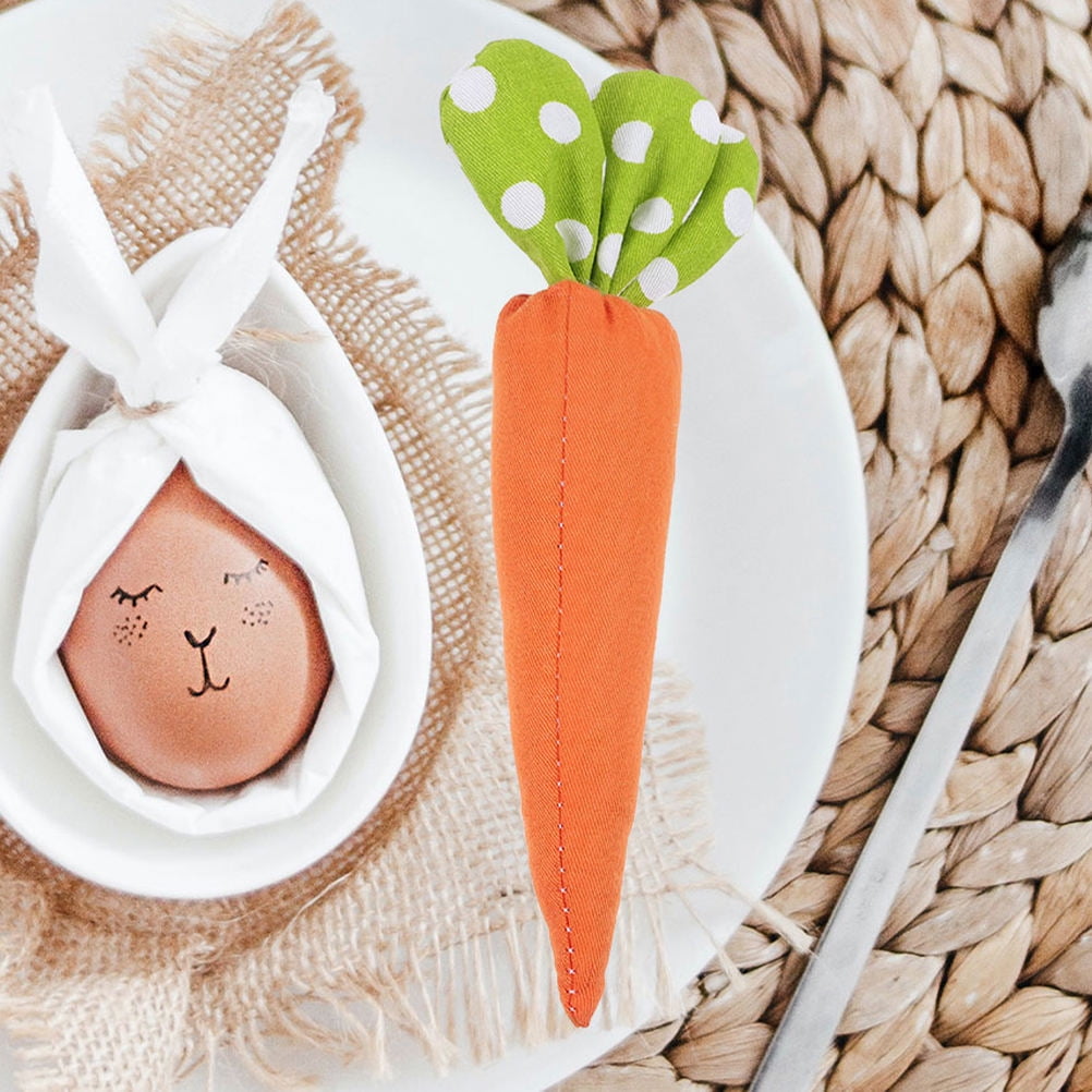 HONMEET Easter Carrot Props 2Set Orange for Home Decor Desk Table ...