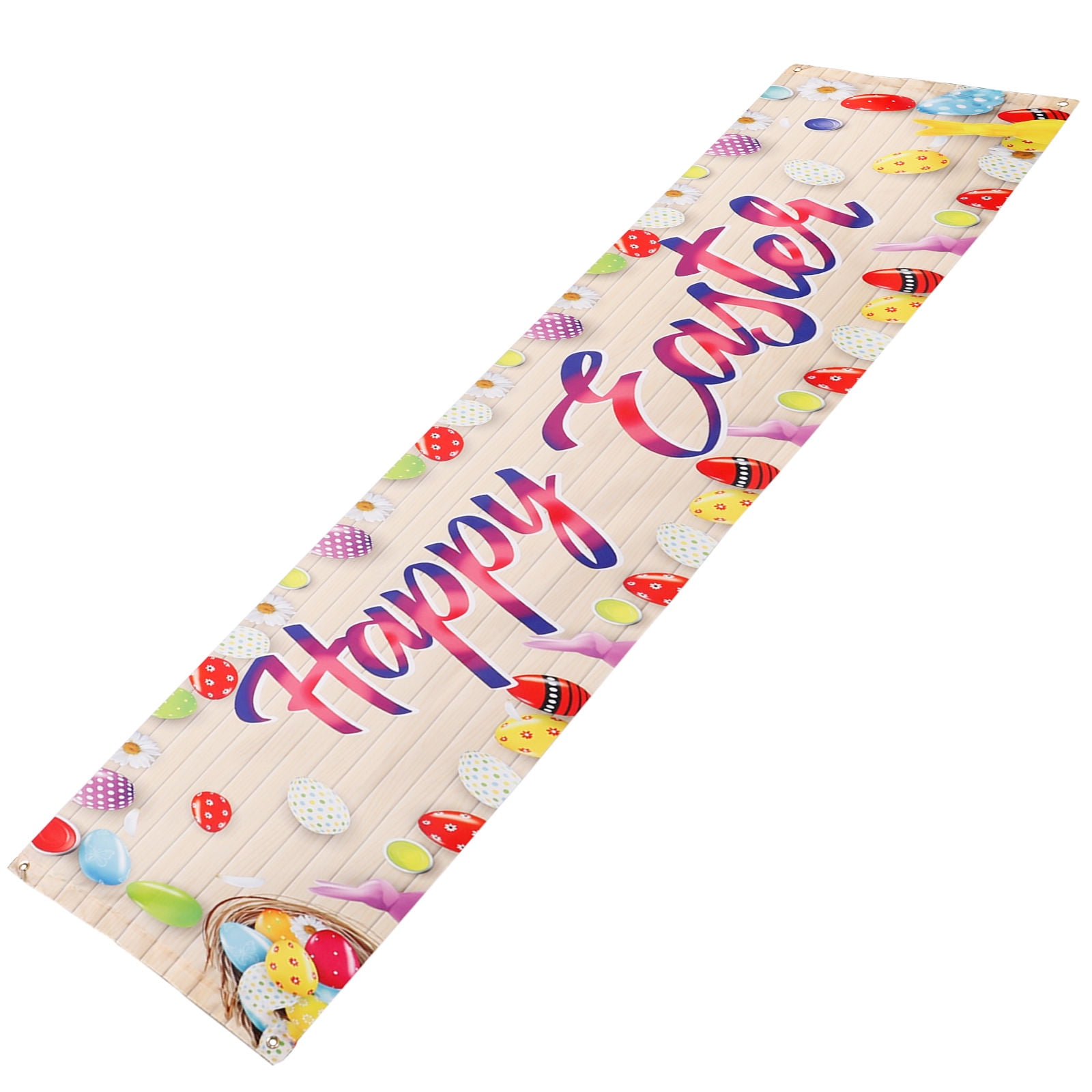 HONMEET Assorted Color 100D Polyester Easter Party Decoration Banner ...
