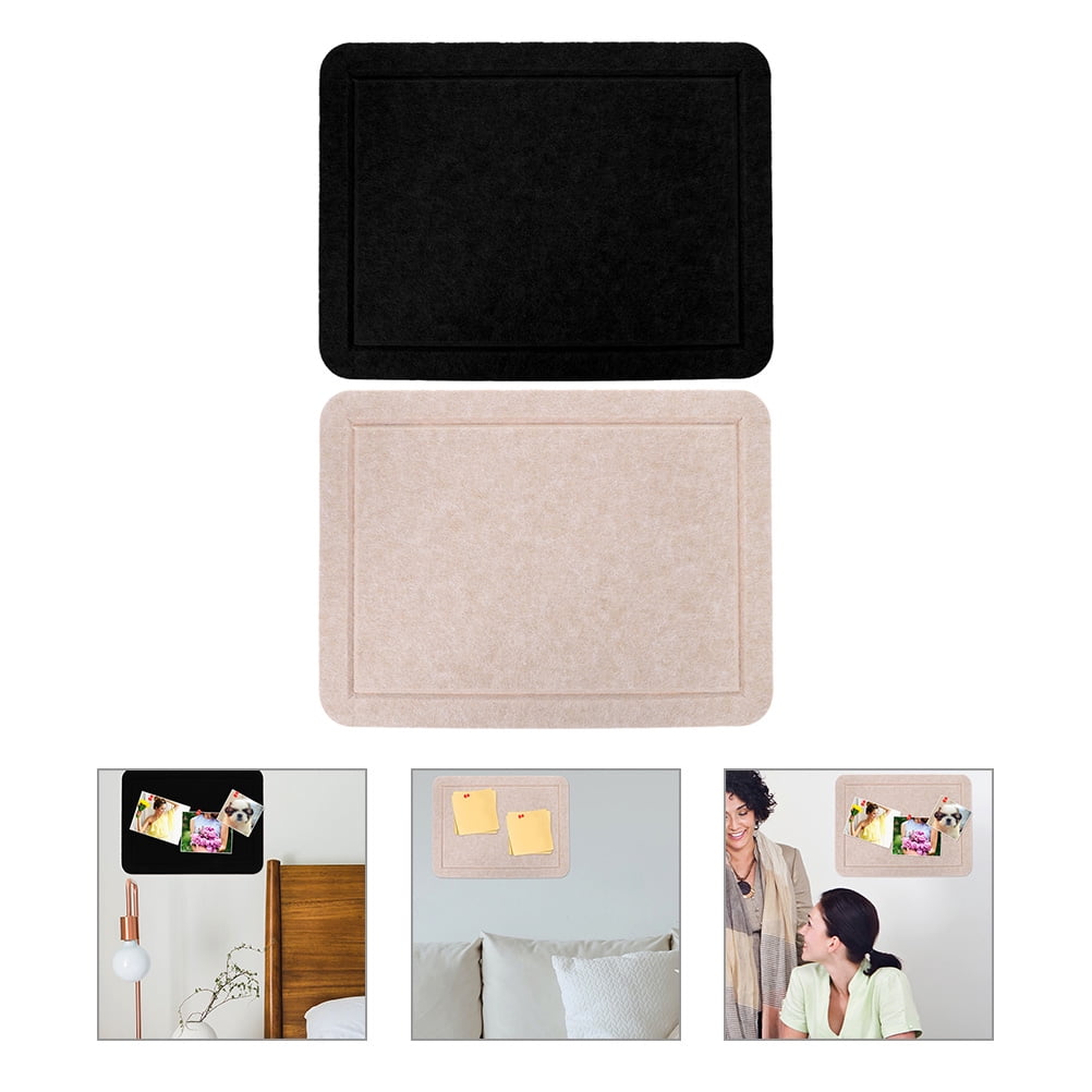 HONMEET 2Pack Felt Pin Board Memo Felt Black Simple Design Office ...