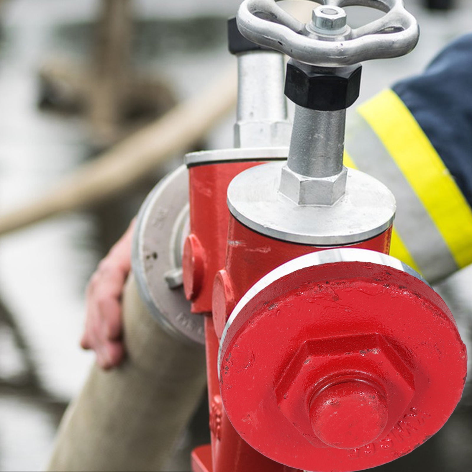 HONMEET Fire Hydrant Adapter and Cap Universal Fit Red Fire Hose ...