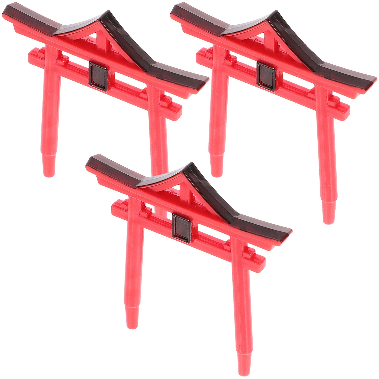 HONMEET Fish Tank Accessory 3Pcs Red PVC Aquarium Gate Sculpture ...