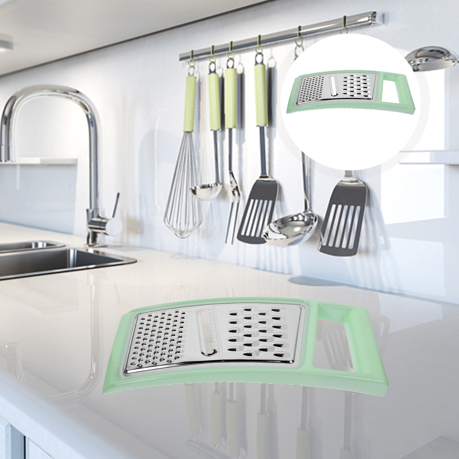 HONMEET Kitchen Cutting Tool Stainless Steel Grater Light Green ...