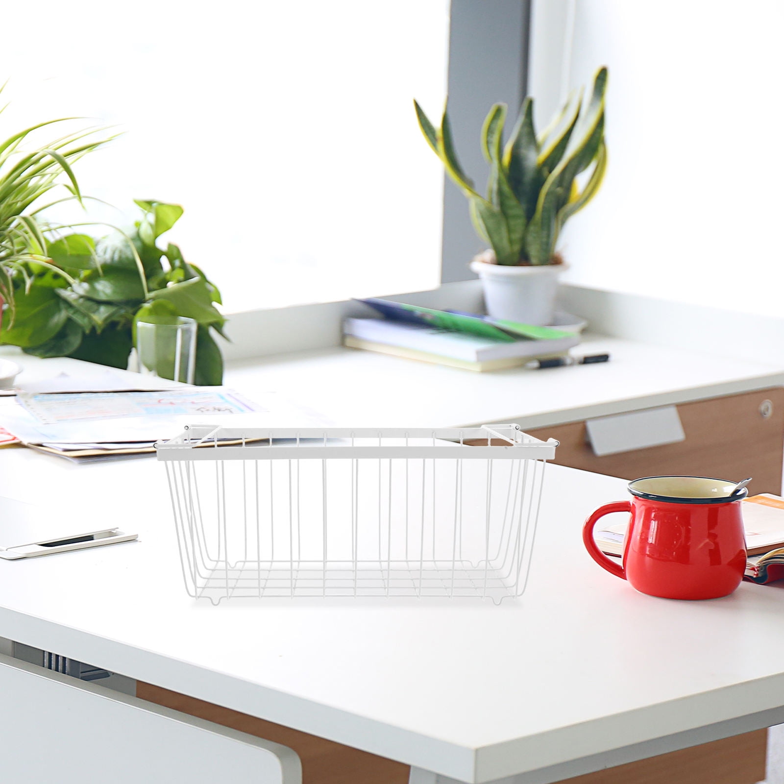 HONMEET Carbon Steel Freezer Organizer Basket with Multilayer Hanging ...