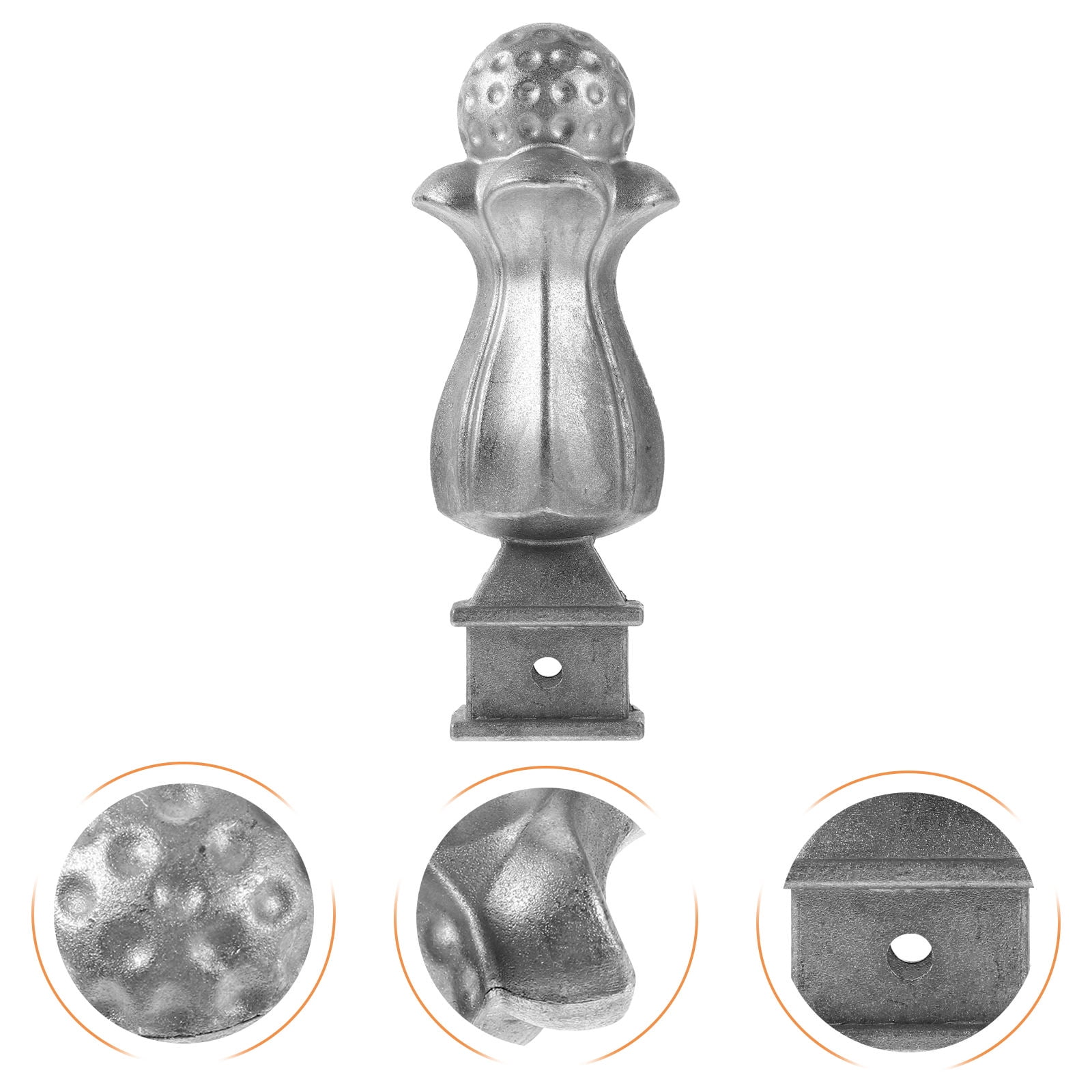 HONMEET Practical Fence Finial Silver Aluminum Alloy 2Pcs - Walmart.com