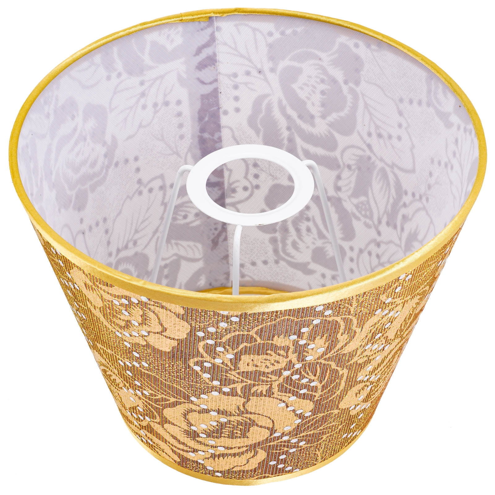 HONMEET Floral Drum Shade Metal Golden 1Pcs 8.7x6.7in Home Decoration ...