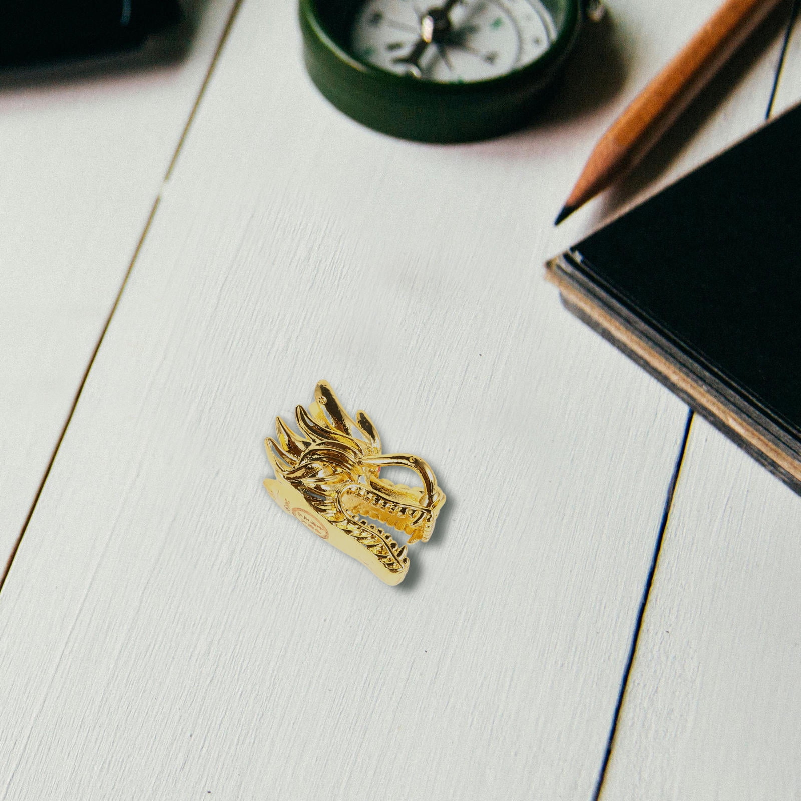 HONMEET Golden Metal Dragon Head for Dowsing Rods Decorative Use ...