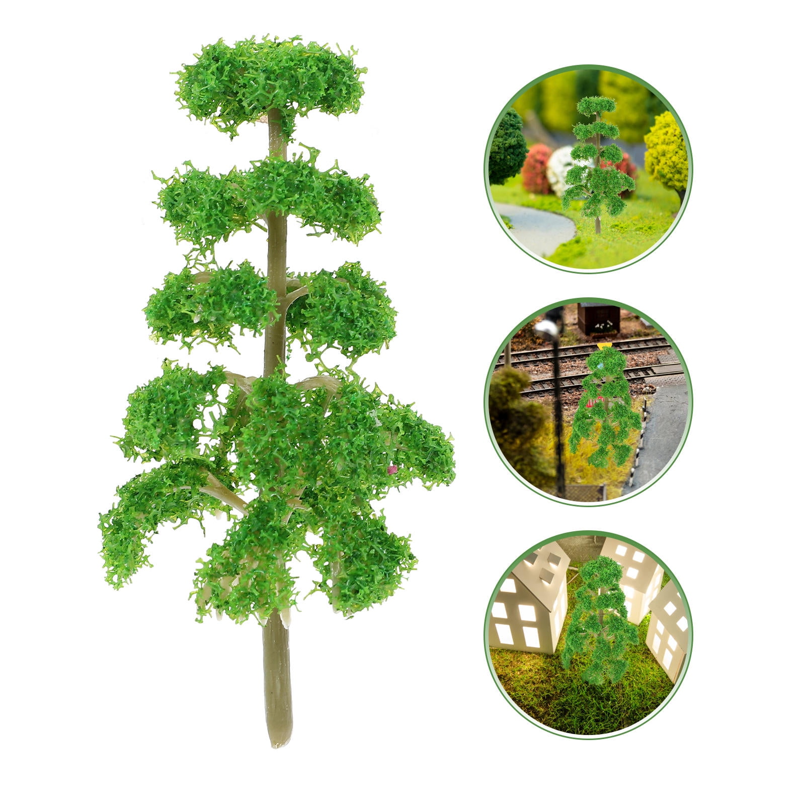 HONMEET 20Pcs Green Plastic Landscape Tree Models for Diorama ...